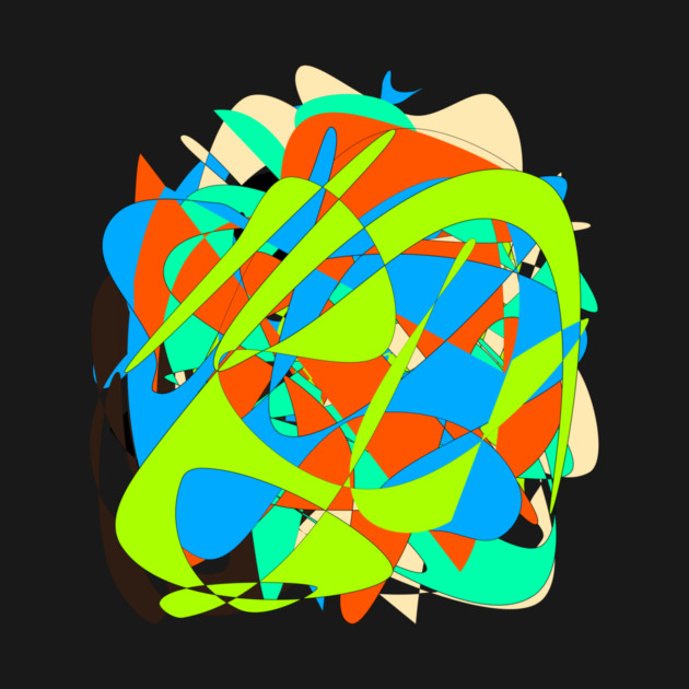 Neon Paradox: Fluidity in Motion - Abstract Art - T-Shirt | TeePublic