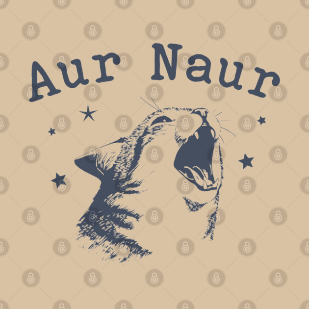 Aur Naur Cat Meme - Aur Naur - T-Shirt | TeePublic