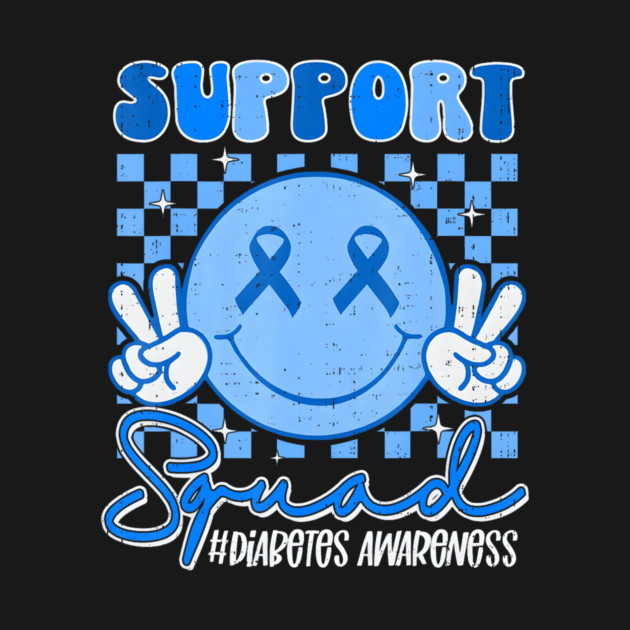 Support Type 1 Diabetes Smile T1d Ribbon Blue - Diabetes Awareness - T ...