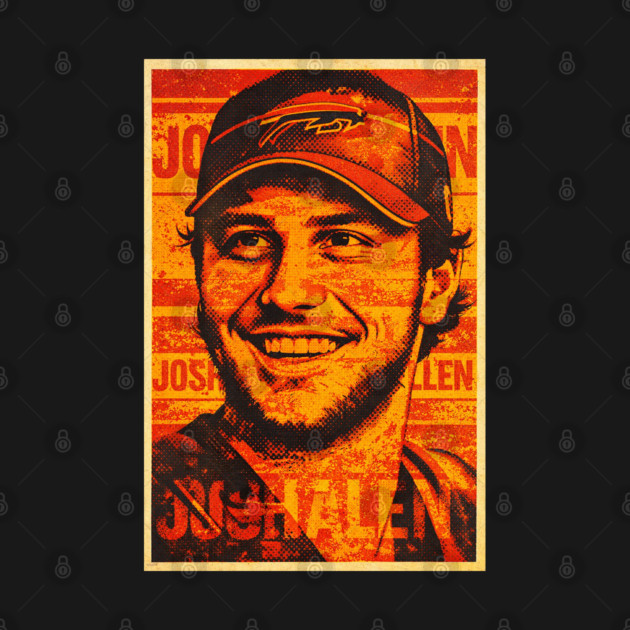 Josh Allen Pop Art - Vintage - T-Shirt | TeePublic