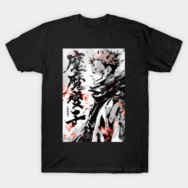 Sukuna Edgy Sumi-e Poster - Jujutsu Kaisen - T-Shirt | TeePublic