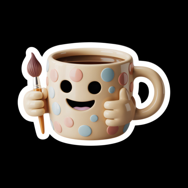 National Sticker Day 2026 - Creative Artist Coffee Mug - National ...