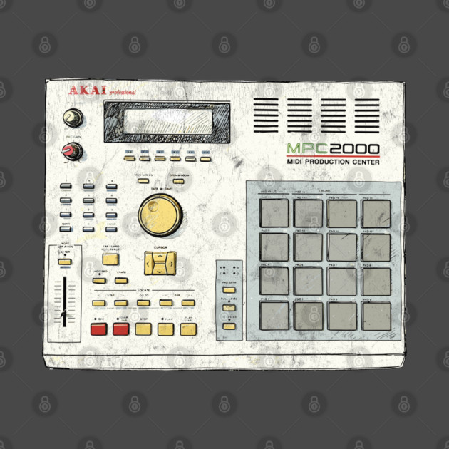 MPC2000 ----- Original Faded Style Drawing - Mpc - T-Shirt | TeePublic