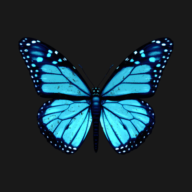 Blue Butterfly - Blue Butterfly Custom - T-Shirt | TeePublic