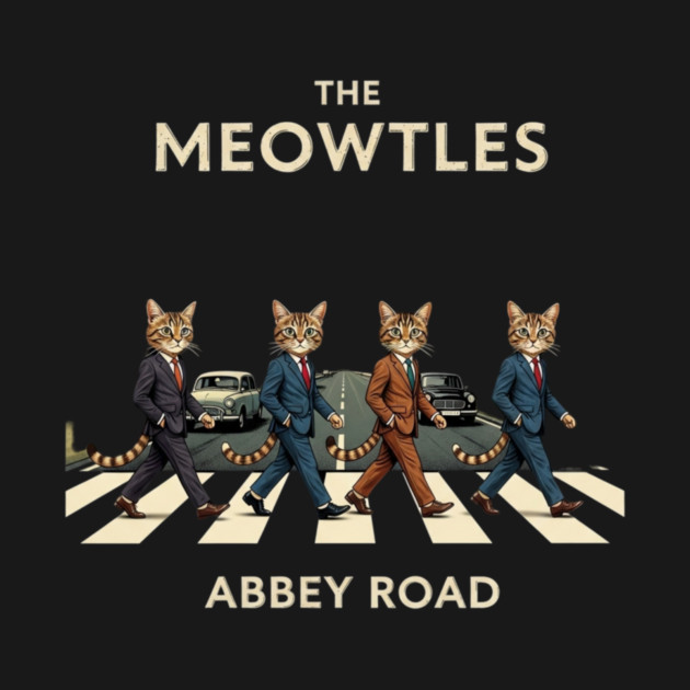 The Meowtles Cat Abbey Road - The Meowtles Cat Abbey Road - T-Shirt ...
