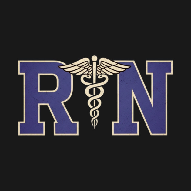 Retro RN Caduceus Symbol - Retro Rn Caduceus Symbol - T-Shirt | TeePublic