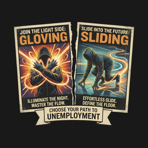 Funny Gloving Sliding Dance Unemployment Meme - Gloving - T-Shirt ...