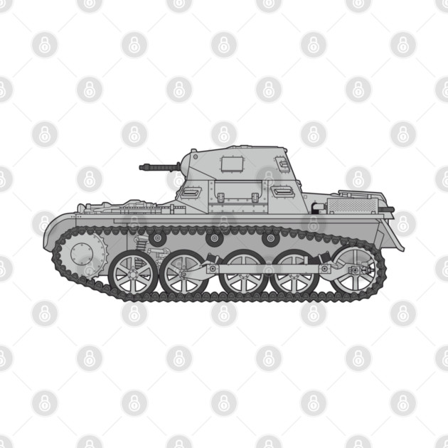 Pz-I German Light Tank in color side view - German Tank - T-Shirt ...