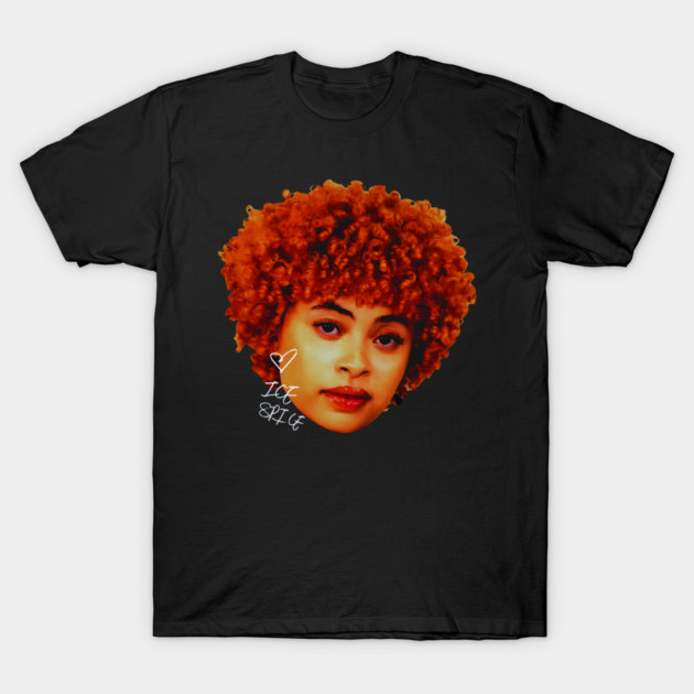 Ice Spice Curly Hair Heart Face Art - Ice Spice - T-Shirt | TeePublic