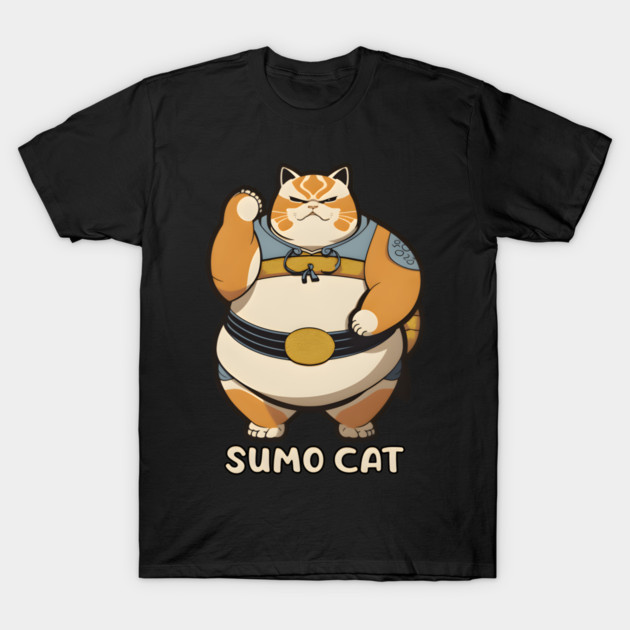 Sumo Cat Wrestler - Sumo Cat Wrestler - T-Shirt | TeePublic