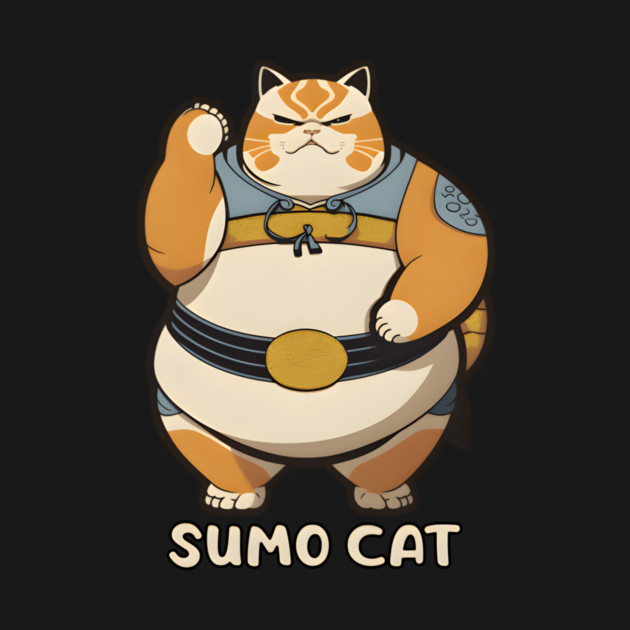 Sumo Cat Wrestler - Sumo Cat Wrestler - T-Shirt | TeePublic