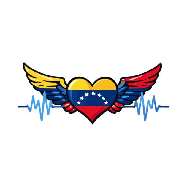 Retro Venezuela Flag Strong 2026 - Venezuela Flag Heartbeat - T-Shirt ...