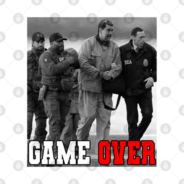 Maduro Captured Game Over - Venezuela Libre 2026 - Maduro - Pin | TeePublic