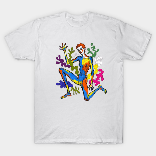 Nervous Line Portrait Chaos - Abstract Portrait Art - T-Shirt | TeePublic