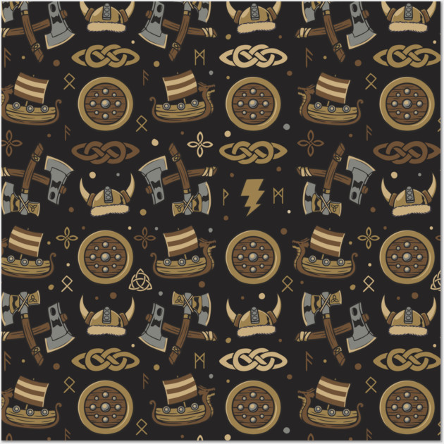 Fantasy Vikings Pattern by Tobe Fonseca - Vikings - Posters and Art ...