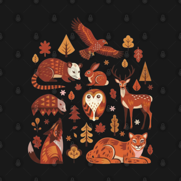Autumn Wildlife For Nature Lovers - Wildlife - T-Shirt | TeePublic