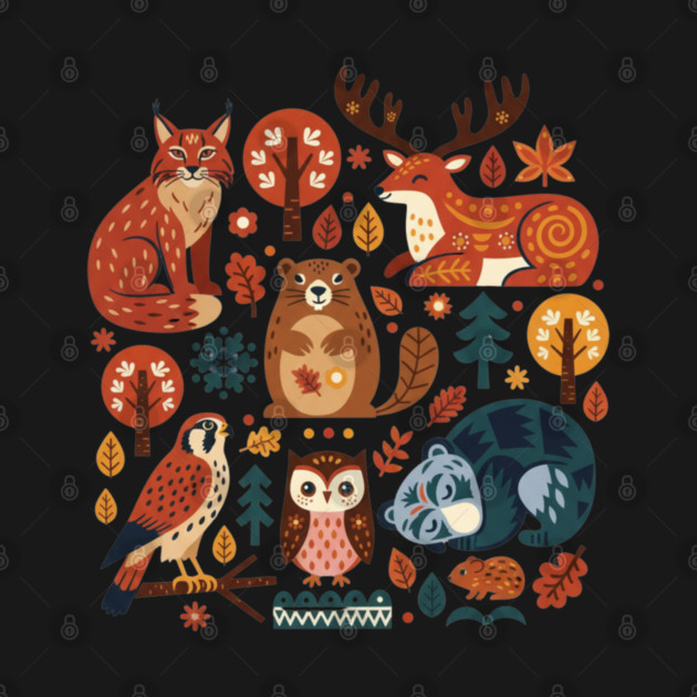 Forest Animals For Nature Lovers - Forest Animals - T-Shirt | TeePublic