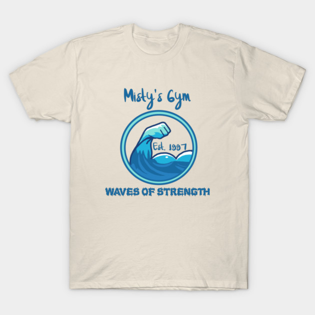 Misty's Gym - Waves of power! - Gym Logo - Video Game - T-Shirt | TeePublic