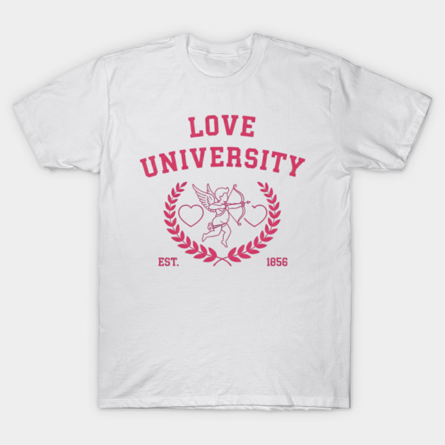 Love University Cupid Crest - Love - T-Shirt | TeePublic
