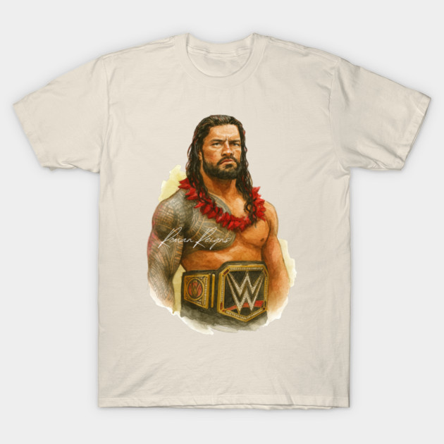 Roman Reigns Watercolor Art - Roman Reigns - T-Shirt | TeePublic