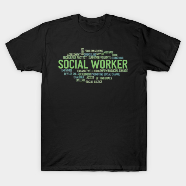 Social Worker Word Cloud - Social Worker Word Cloud - T-Shirt | TeePublic