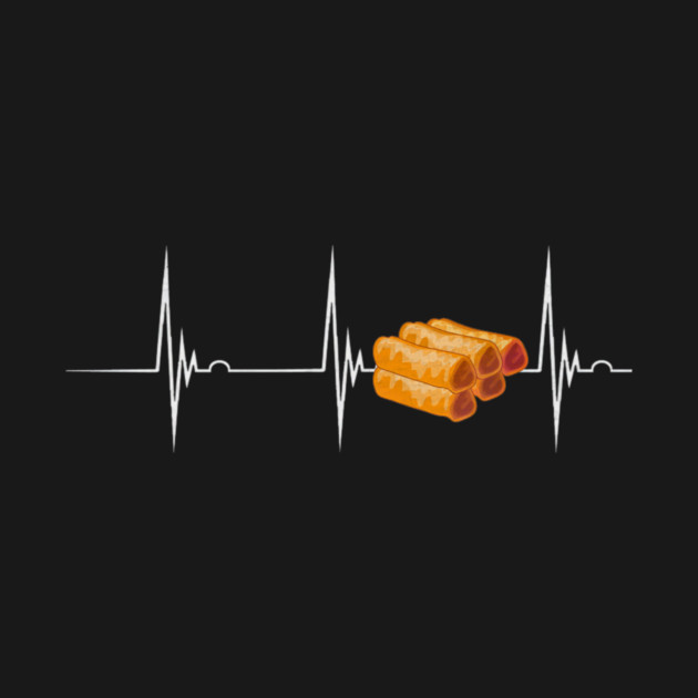 Lumpia Heartbeat EKG Pulse Pinoy Food Filipino Spring Roll - Food - T ...