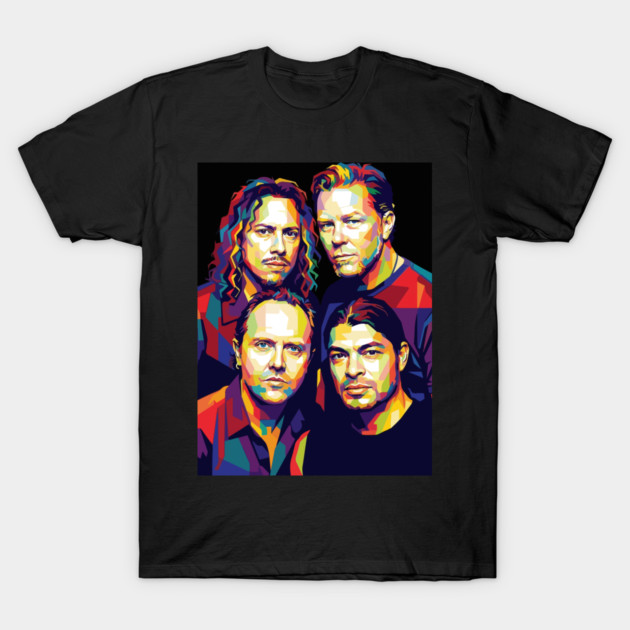 fan art metallica in pop art style - Metallic - T-Shirt | TeePublic