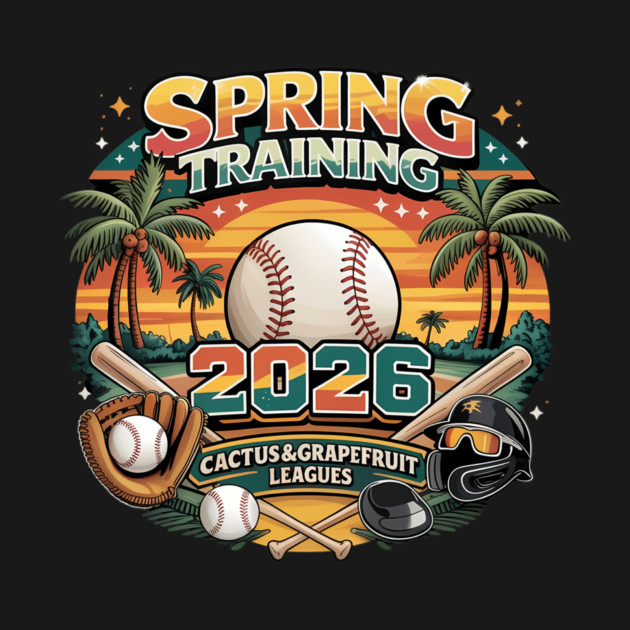Spring Training 2026 Baseball Palm Cactus - Spring Training - Hoodie ...