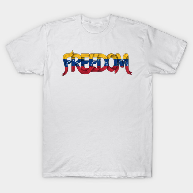 Venezuela Freedom 2026 - Liberdad Flag Typography - Venezuela - T-Shirt ...