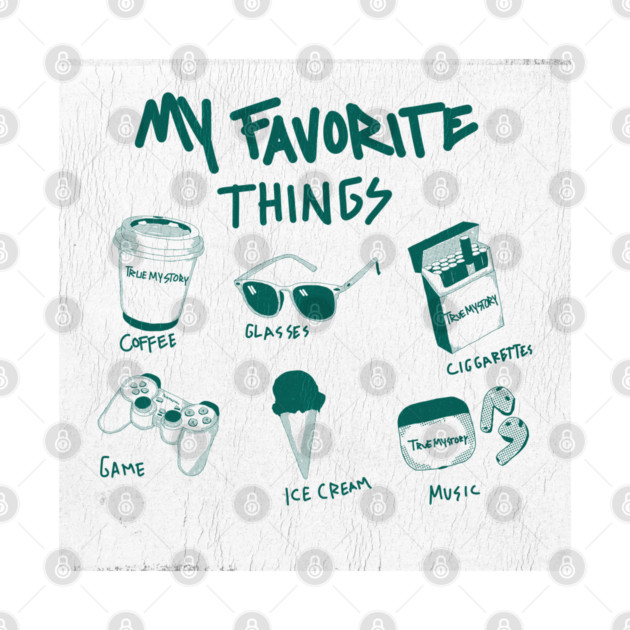 My Favorite Things - Vintage Retro - T-Shirt | TeePublic