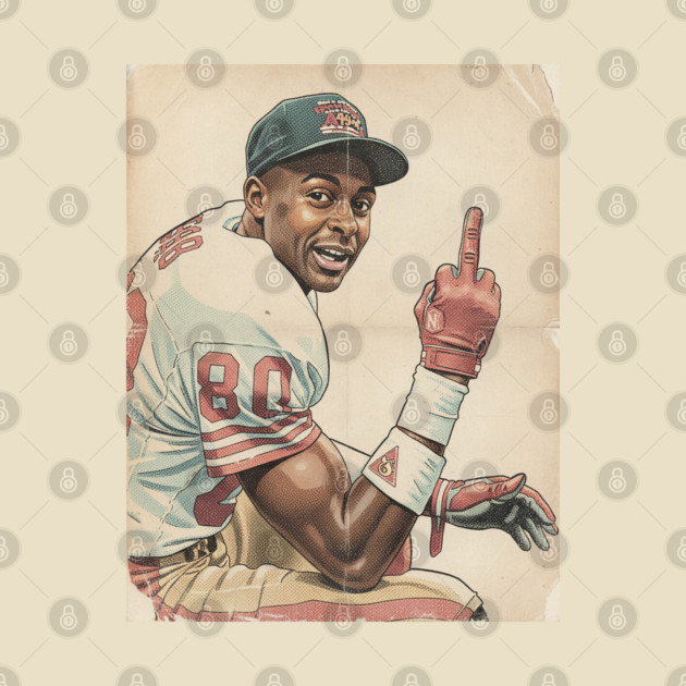 JERRY RICE COMICS ART - Jerry Rice - T-Shirt | TeePublic