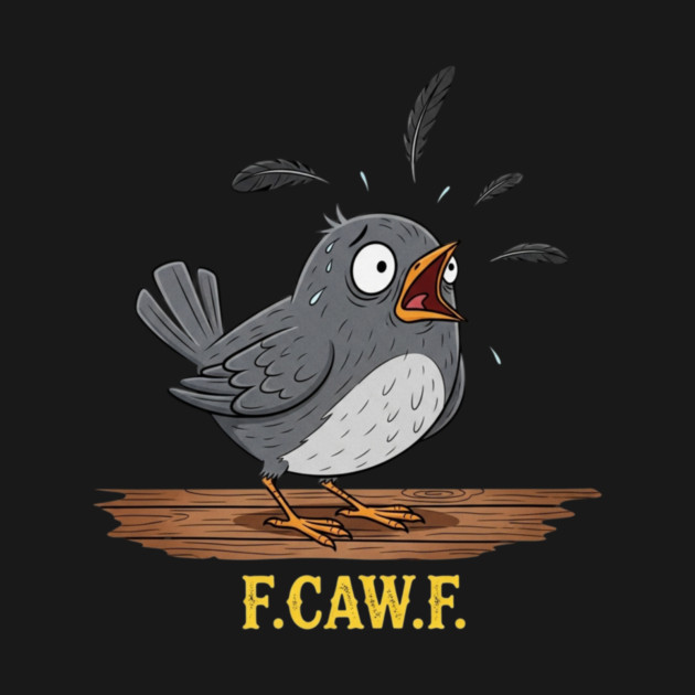 F.CAW.F. Scared Bird Cartoon - Fcawf Scared Bird Cartoon - T-Shirt ...