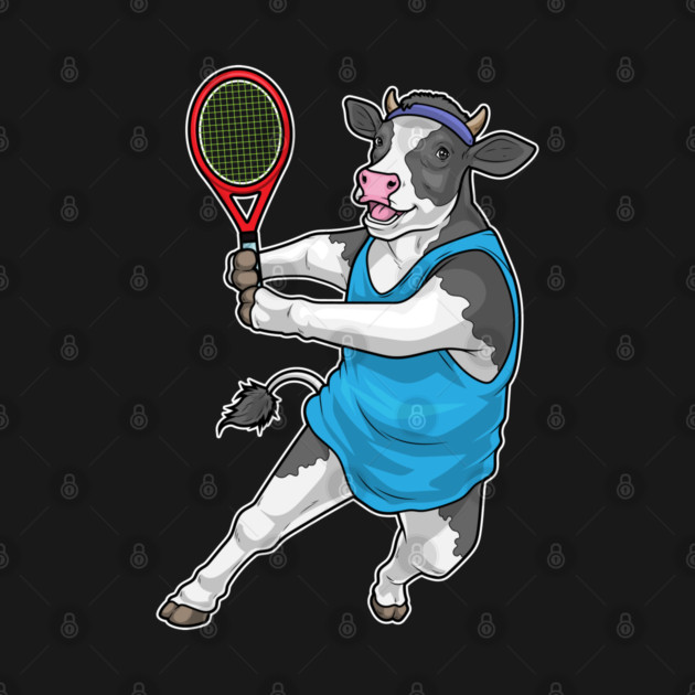 Cow Tennis Tennis racket Sports - Tennis - T-Shirt | TeePublic