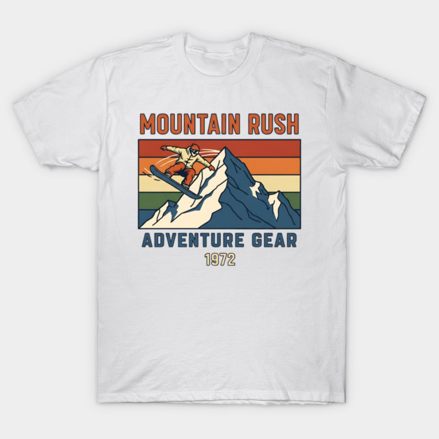 Mountain Rush Snowboarder - Snowboarding - T-Shirt | TeePublic