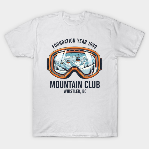 Ski Goggles Mountain Club 1999 - Skiing - T-Shirt | TeePublic