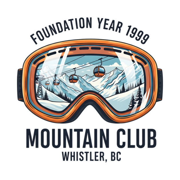 Ski Goggles Mountain Club 1999 - Skiing - T-Shirt | TeePublic