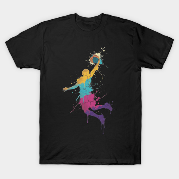 Michael Jordan Slam Dunk Colorful Splatter Art Basketball Legend Art ...