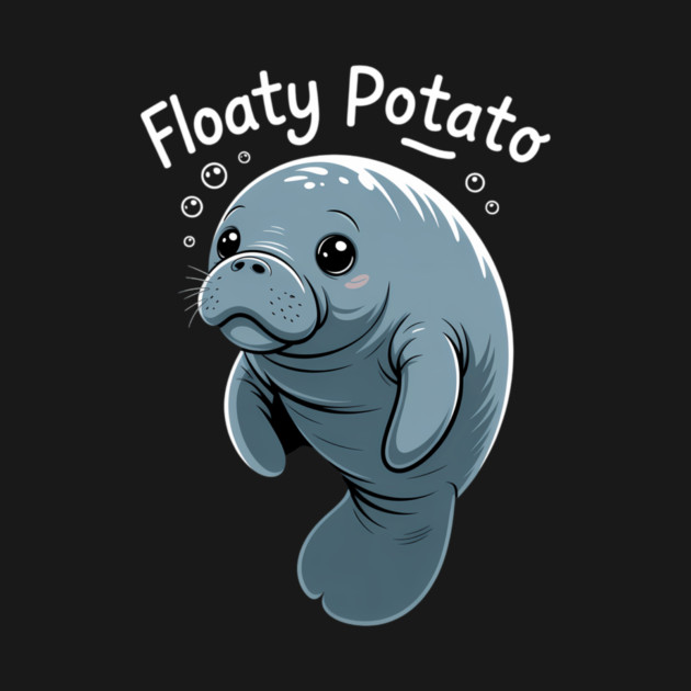 Floaty Potato Funny Manatee Sea Animal Manatees Potatoes - Floaty ...