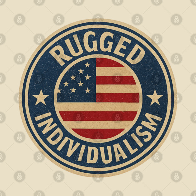 Rugged Individualism USA Badge - Abolish Ice - T-Shirt | TeePublic