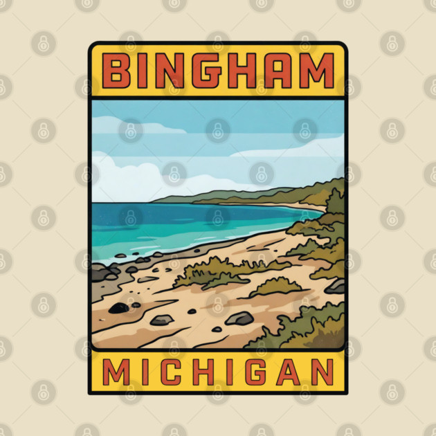 Bingham Michigan - Vintage Lee Point Design - Bingham Michigan - T ...