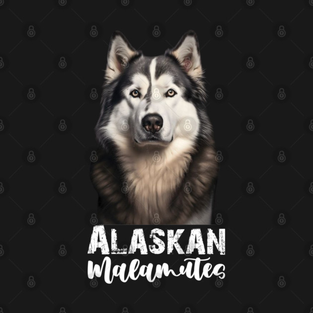 Easily Distracted By Alaskan Malamute Sled Dog Graphic - Alaskan - T ...