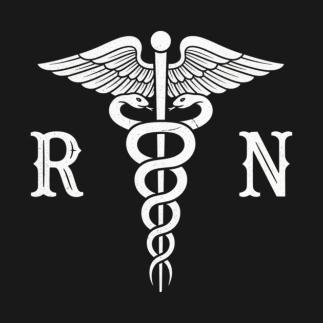 Vintage RN Caduceus Medical Symbol - Professional Nurse Job Title ...