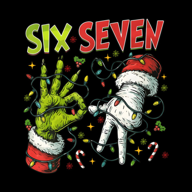 6 7 Six Seven Hand Gen Z Alpha Slang - Gen Z Meme - Socks | TeePublic