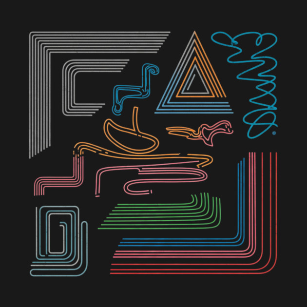 Colorful Funky Shapes Doodles Scribbles Hand Drawn Background ...