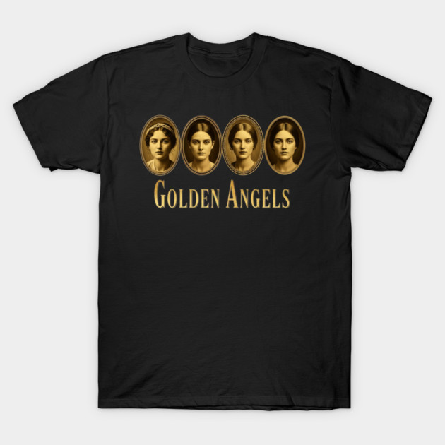 Beautiful Golden Angels Portraits in Oval Frames Four European Women ...