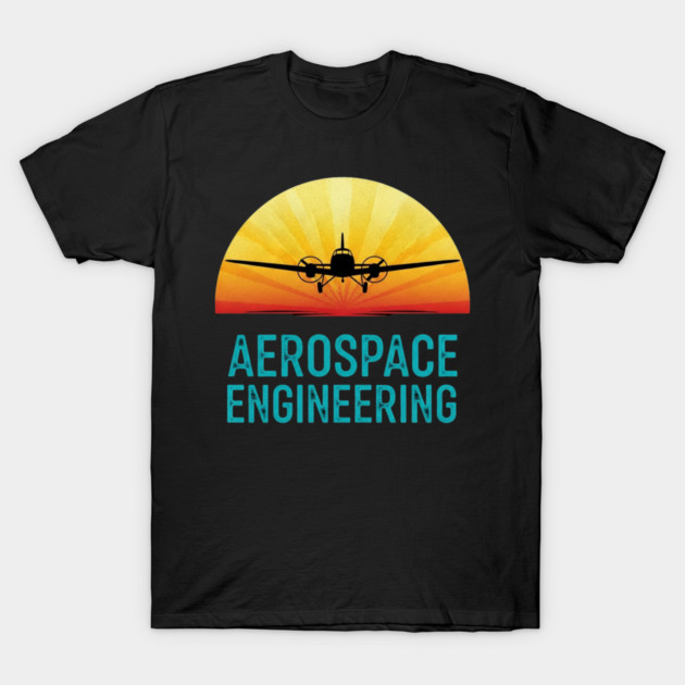 Retro AEROSPACE ENGINEERING Sunset Airplane Travel Gift Idea Pilot ...