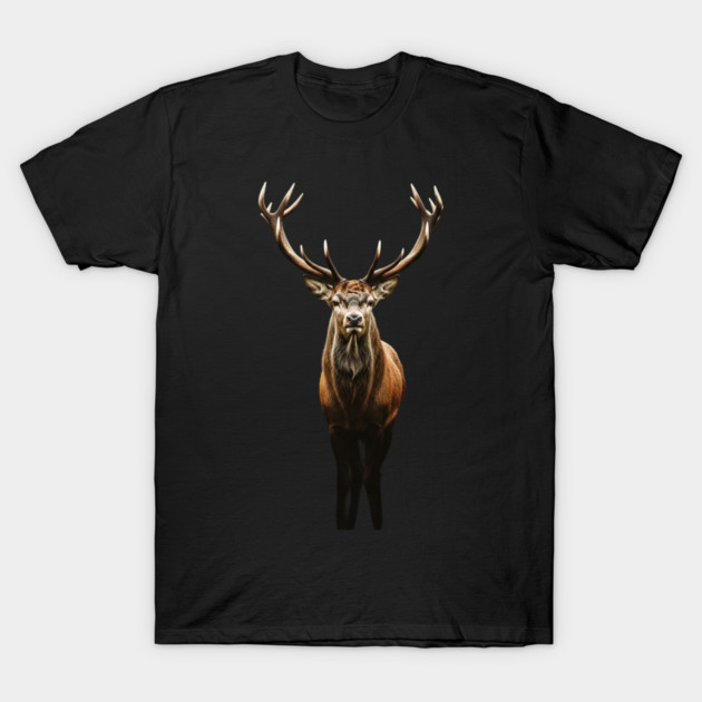 Majestic Deer with Large Antlers Facing Front Beautiful Animal in ...