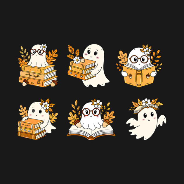 Fall Book Ghosts - Fall Book Reading - T-Shirt | TeePublic