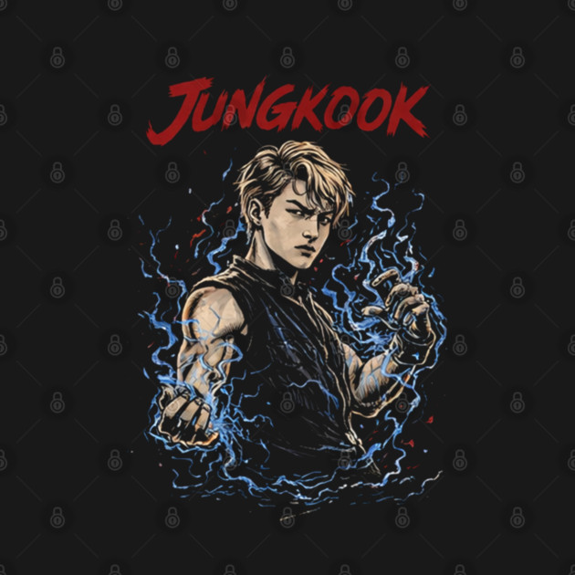 Jungkook BTS Fatality Dark Fighting Game Illustration - Bts Army - T ...