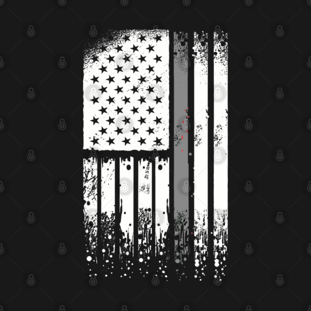 US Flag Thin Silver Line Correctional Officer Prison Guard - Thin ...